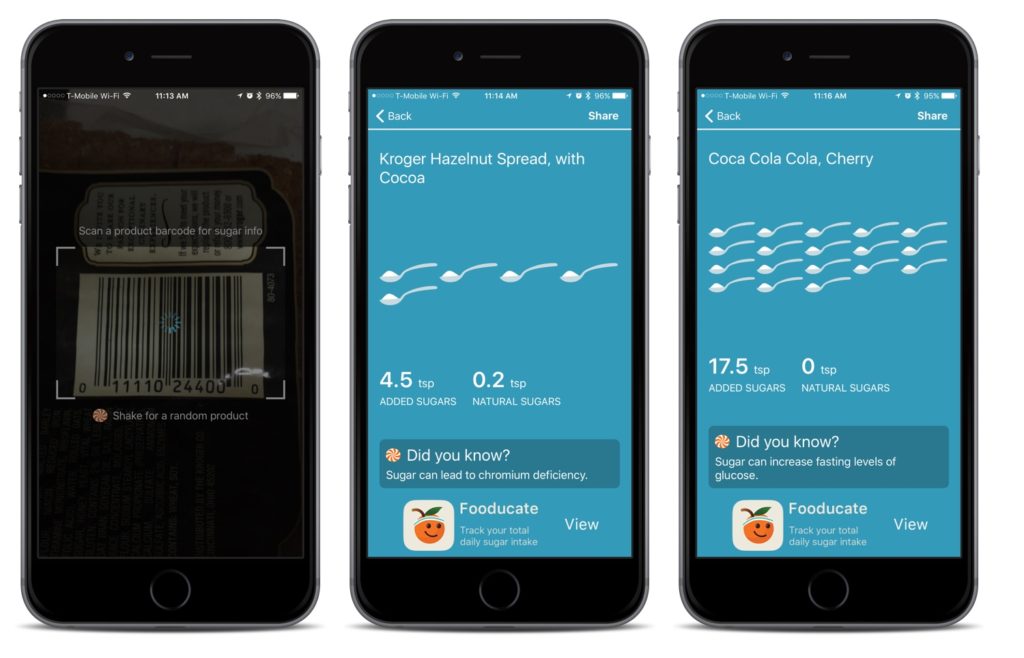 Sugar Rush Shows Added Sugar in Food Products With Just a Scan of a ...