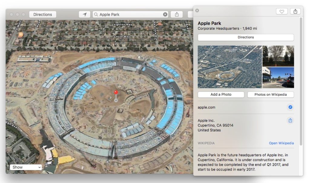 Apple Maps Adds Apple Park Satellite Imagery and Location Details ...