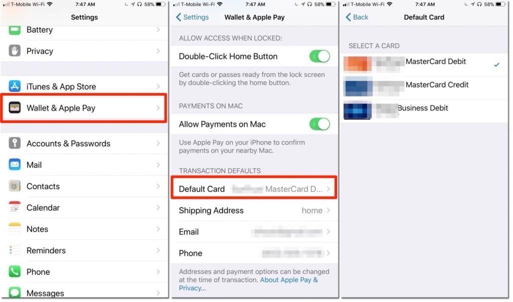 How to Change the Default Card Your iPhone Uses for Apple Pay – MacTrast