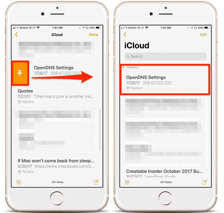 iOS 11 How To: Pin a Note to the Top of Your Notes List – MacTrast