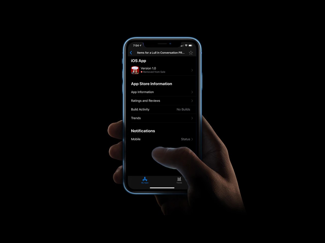 Apple Adds iOS 13 Dark Mode Support to Its App Store Connect App