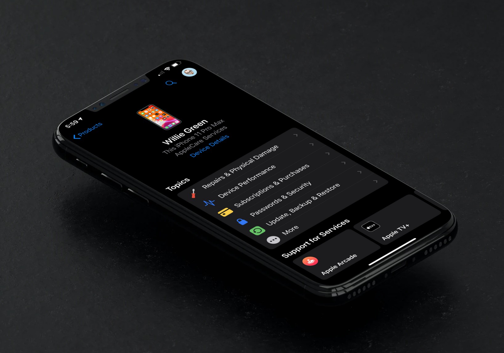 Apple Support App Now Boasts Dark Mode, Improved Navigation