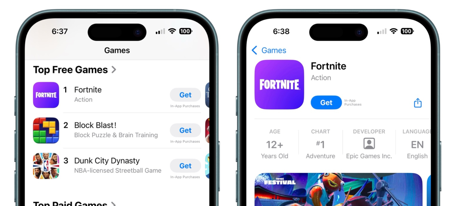 Fortnite Now Sits Atop U.S. App Store Free Game Chart